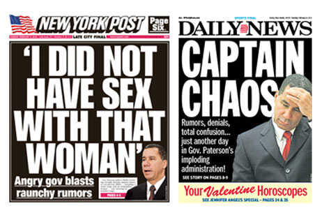 N.Y. Tabloids (But Not The Times) Have Paterson Rumors On Cover : It's ...