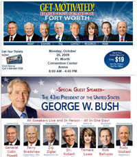 For George W. Bush, A Speaking Gig That's 'Part Pep Rally,' Part ...