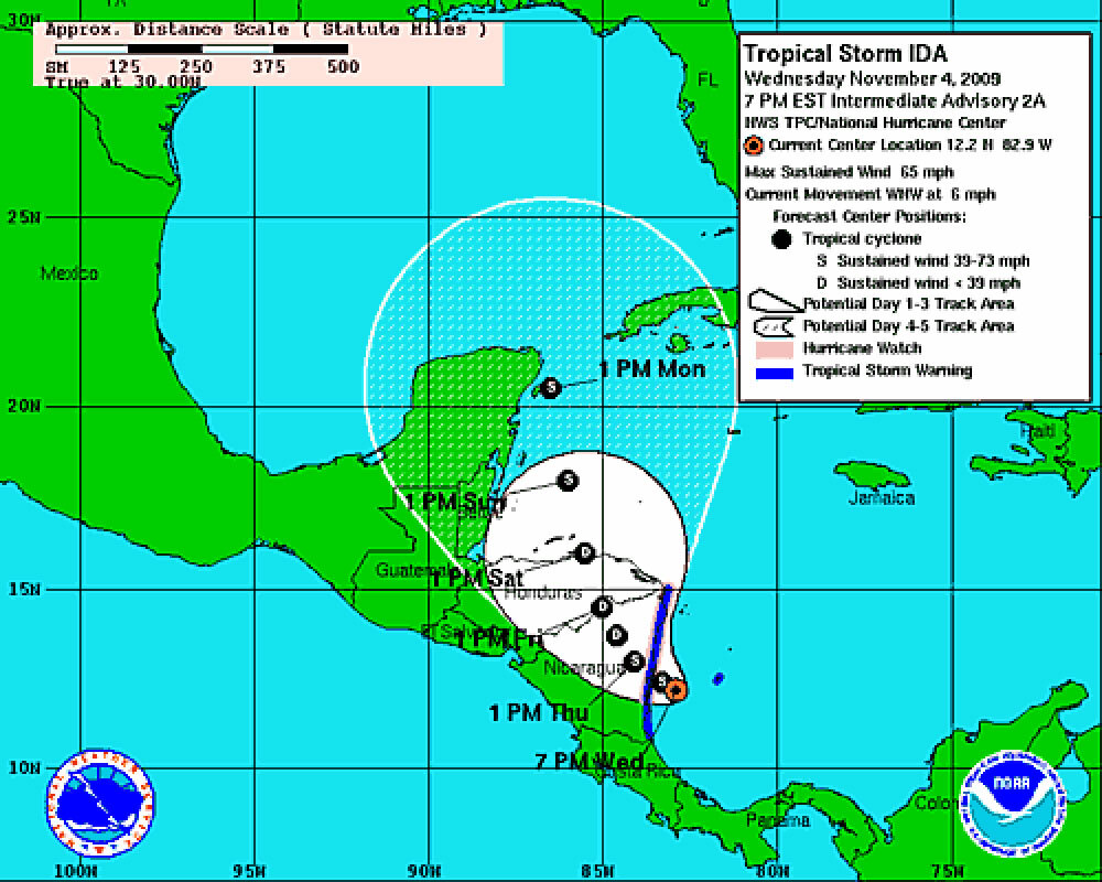 Tropical Storm Ida On Track To Gulf Of Mexico : The Two-Way : NPR