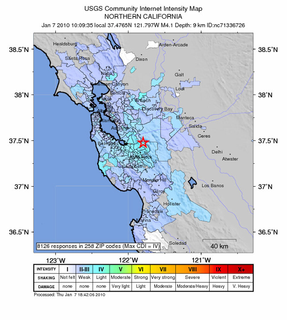 4.1 Earthquake Rattles San Francisco Bay Area : The Two-Way : NPR