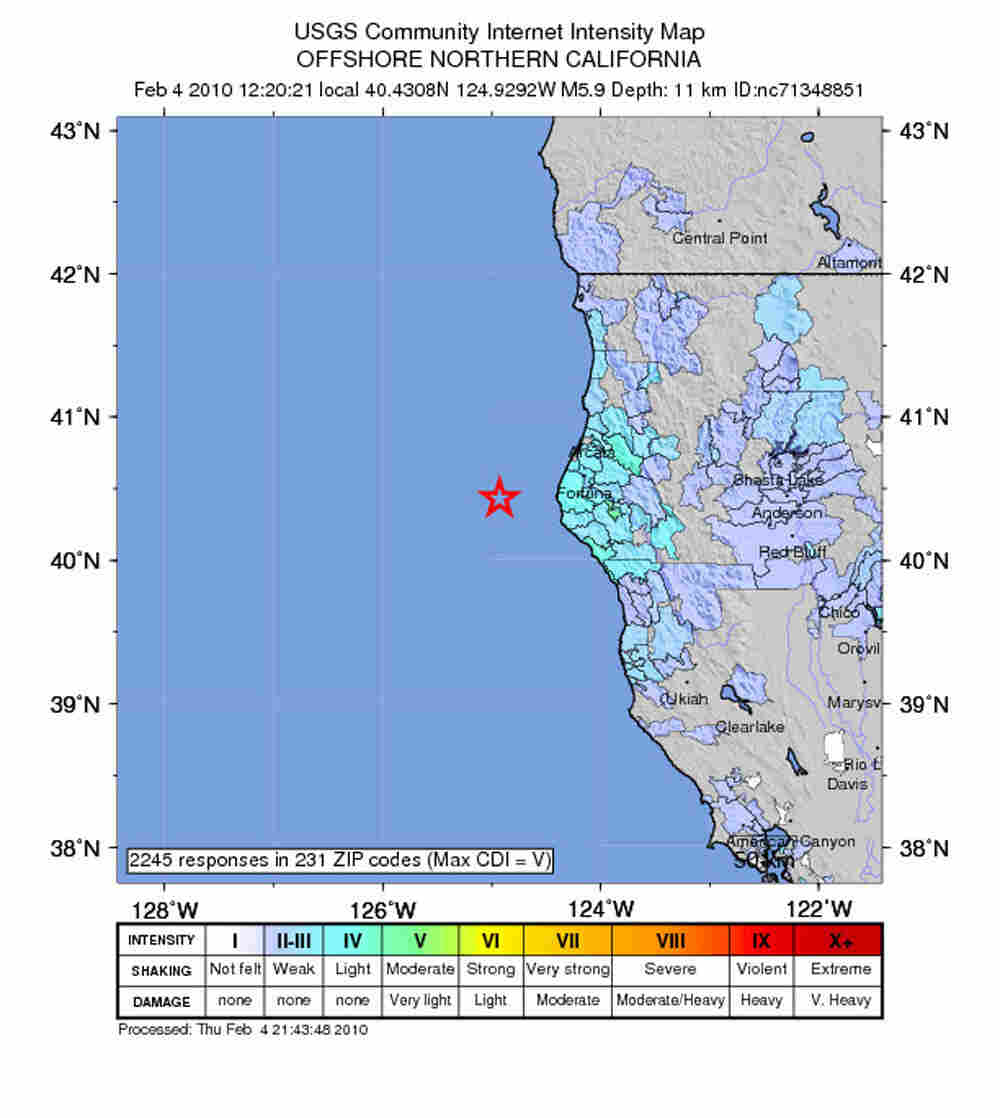 Earthquake Today In California Map - United States Map
