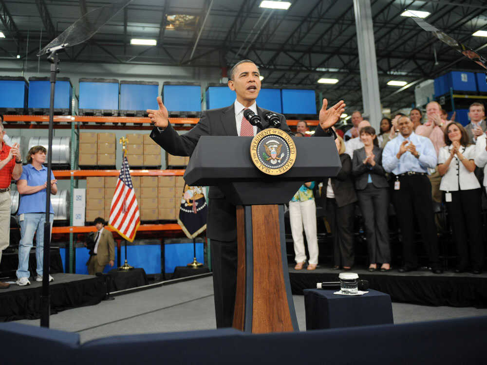 Obama On Job Numbers: 'Today Is An Encouraging Day' : The Two-Way : NPR