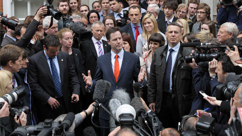 In U.K., All Eyes On Clegg : The Two-Way : NPR