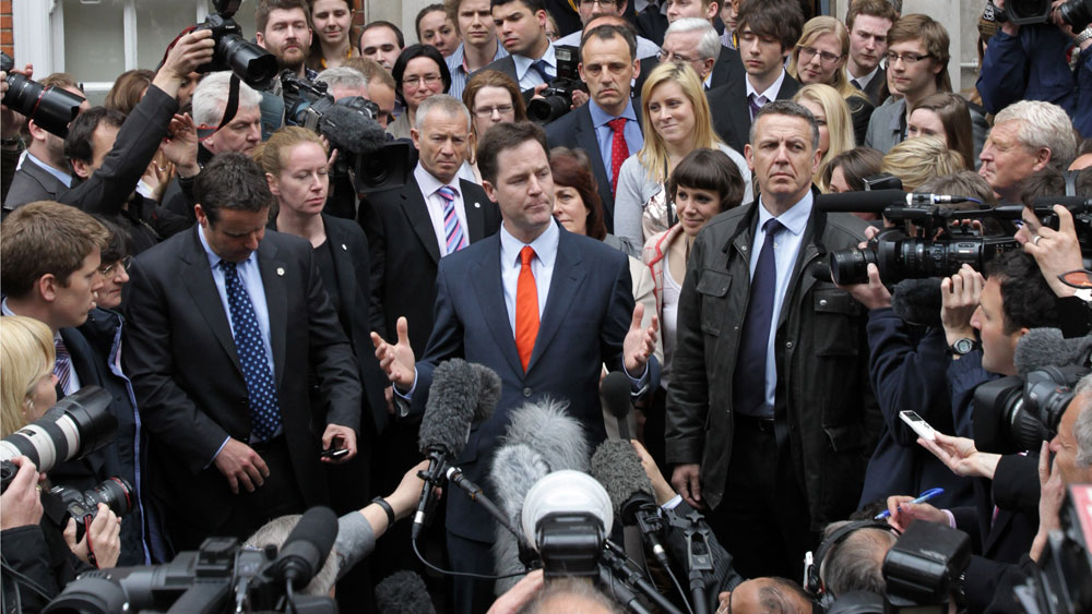In U.K., All Eyes On Clegg : The Two-Way : NPR