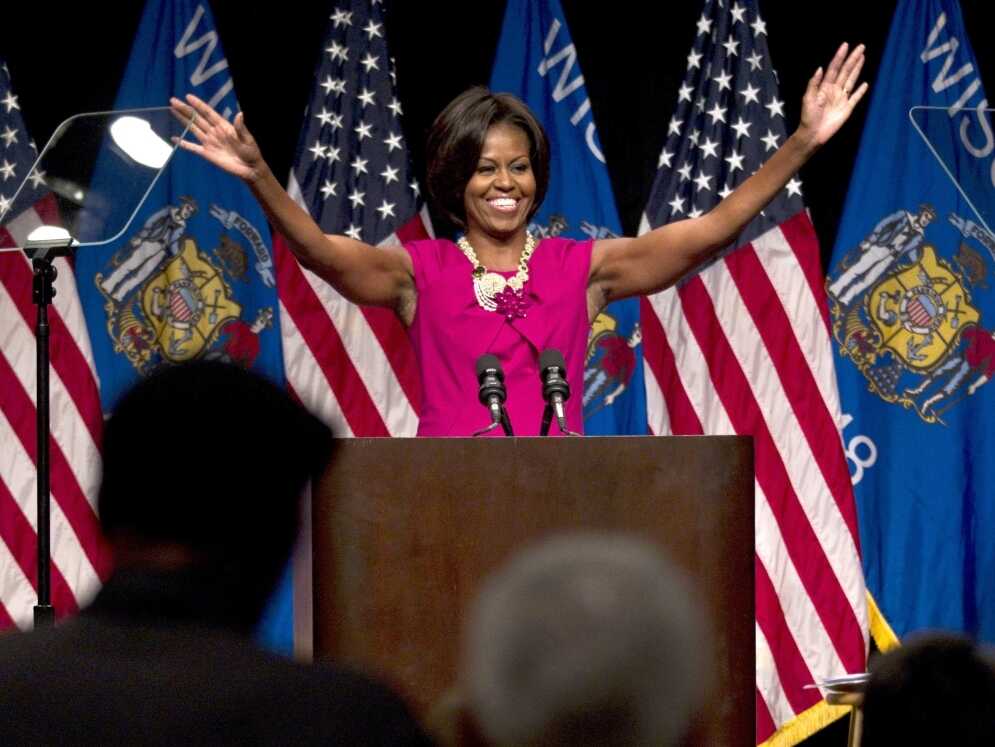 Michelle Obama Wields Popularity For Democrats : It's All Politics : NPR