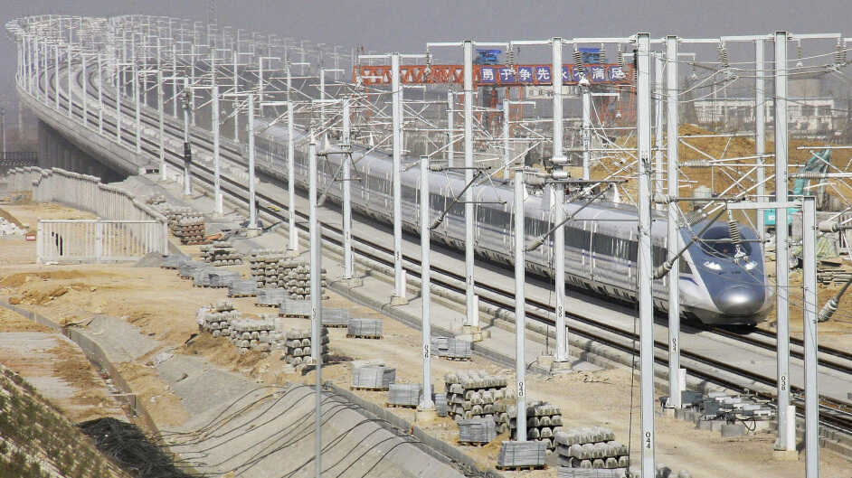 Chinese Passenger Train Tops 300 MPH In Test : The Two-Way : NPR