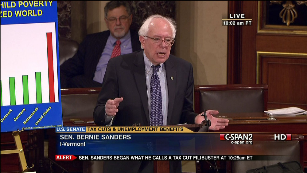 Sen. Sanders' Filibuster Of The Tax Deal Strikes A Chord : The Two-Way ...