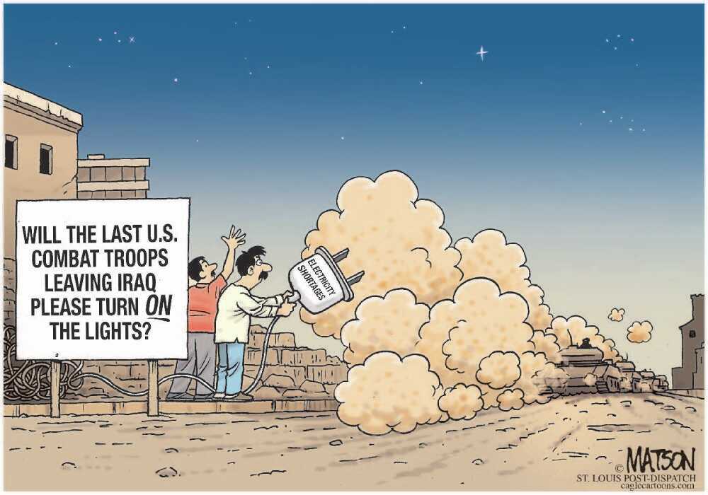 Double Take 'Toons: August Iraq Combat Ops End : NPR