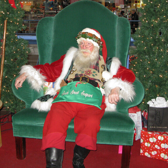 Black Mall Santa