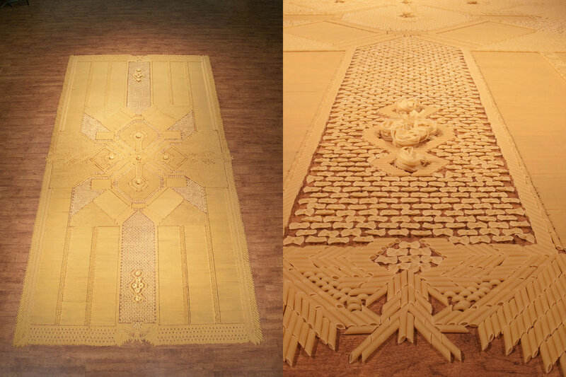 'Weaving' Carpets With Pasta, Pine Cones And Plastic Forks : The ...
