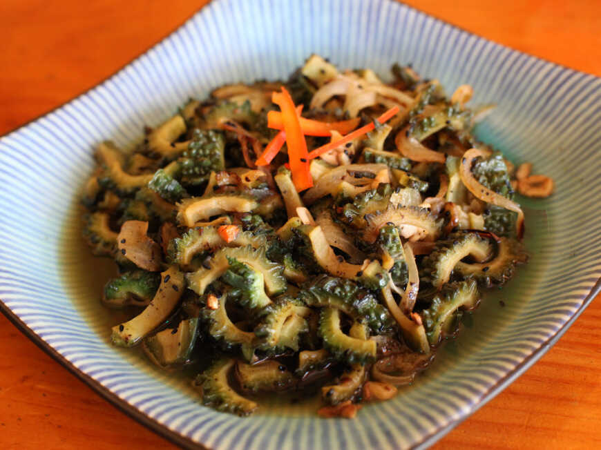 Recipe: Caraili (Bitter Melon) With Kalonji (Onion) Seeds : NPR