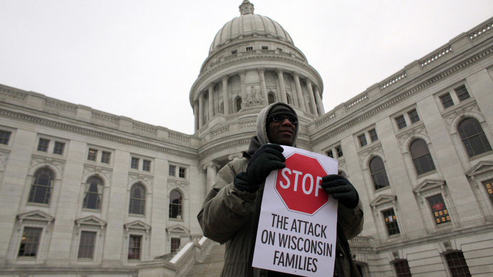 Wisconsin Protesters Want Governor To Compromise : NPR
