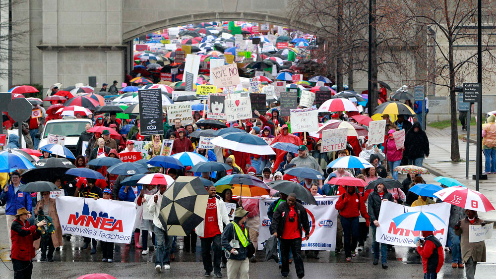 Tenn. Teachers Battle Against Union Bills : NPR