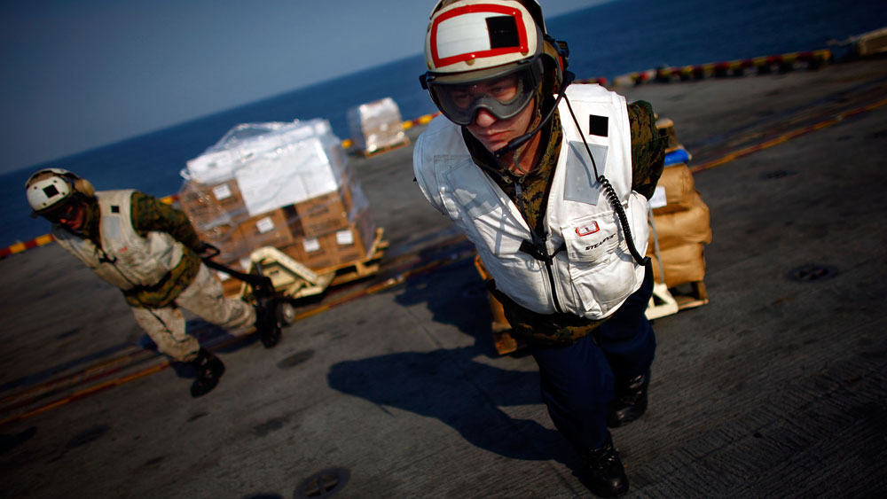 U.S. Ship Delivers Aid To Japan : NPR