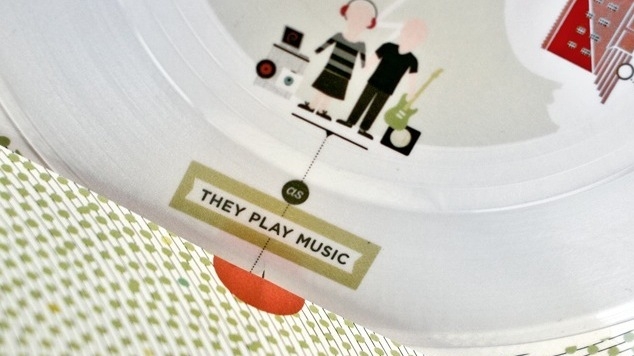 A Wedding Invite That Folds Into A Paper Record Player : All Songs ...