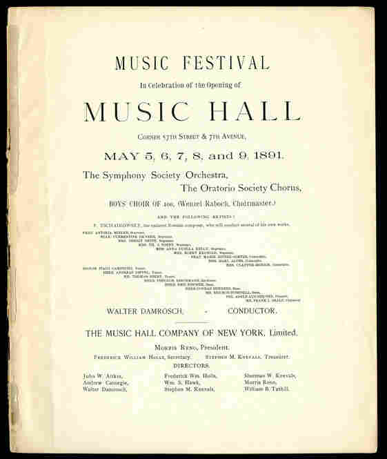 120 Years At Carnegie Hall : Deceptive Cadence : NPR