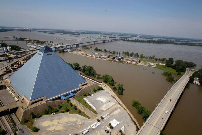 Memphis Landmarks Spared From Mississippi River Flooding : NPR