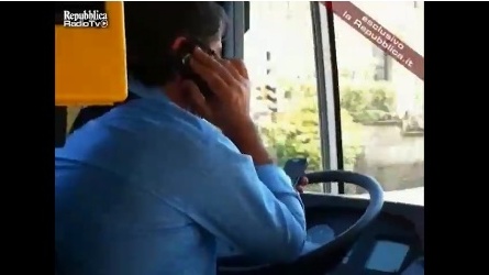 VIDEO: Italian Bus Driver Caught Using Two Cellphones While Driving ...
