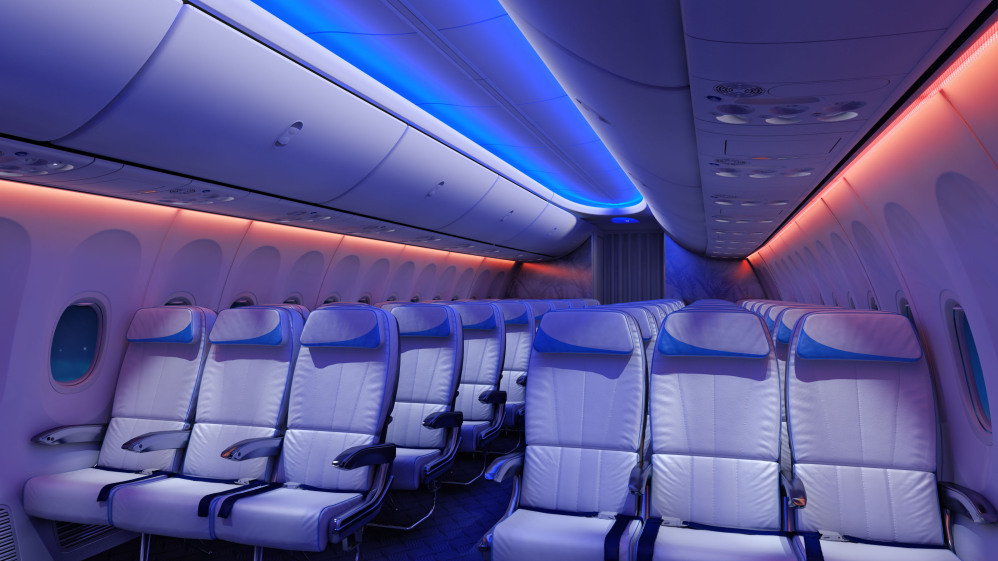 Airline 'Sky' Cabins: Roomier And More Colorful : NPR