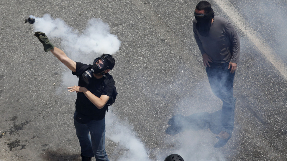 Violence Flares At Protests In Greece : The Two-Way : NPR