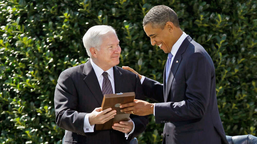 Gates Awarded Medal Of Freedom At Farewell Tribute : NPR