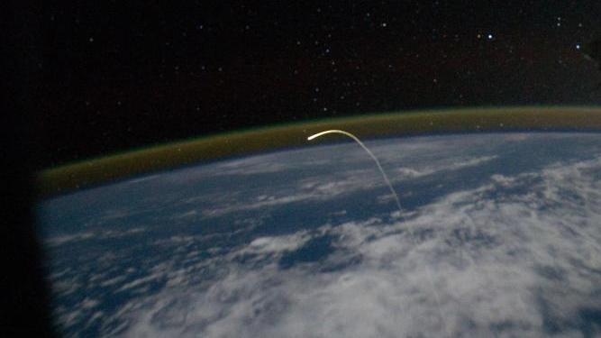 'Against Clouds And City Lights:' A Photo Of The Shuttle's Fiery ...