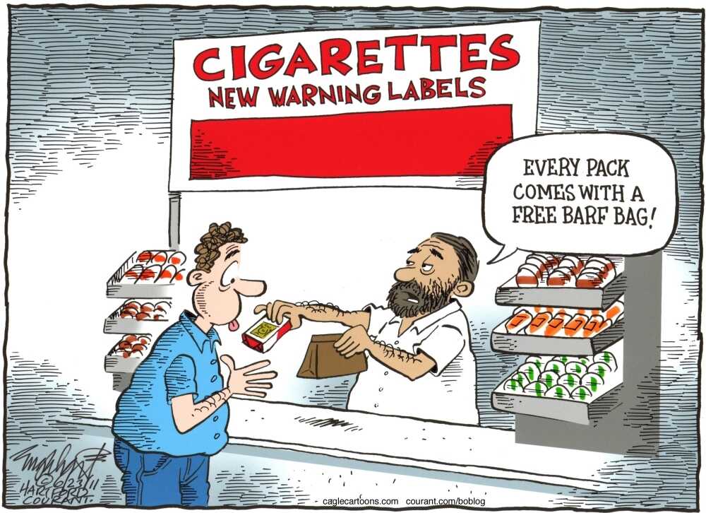 Double Take 'Toons: Warnings Up In Smoke? : NPR