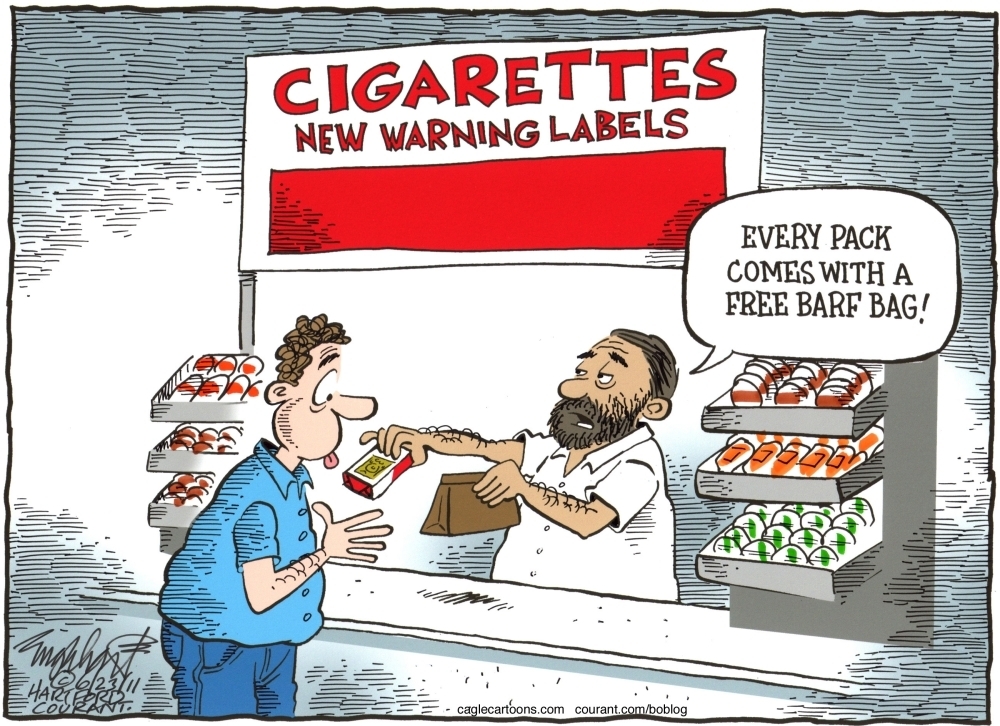 Double Take 'Toons: Warnings Up In Smoke? : NPR