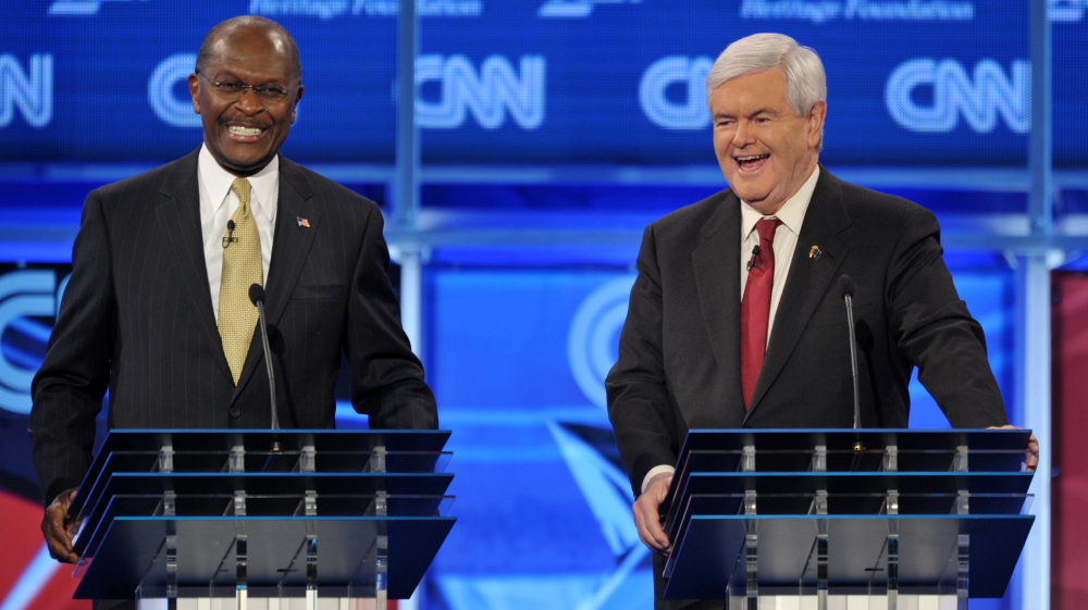 Report: Cain To Endorse Gingrich. Update: Not Today : The Two-Way : NPR