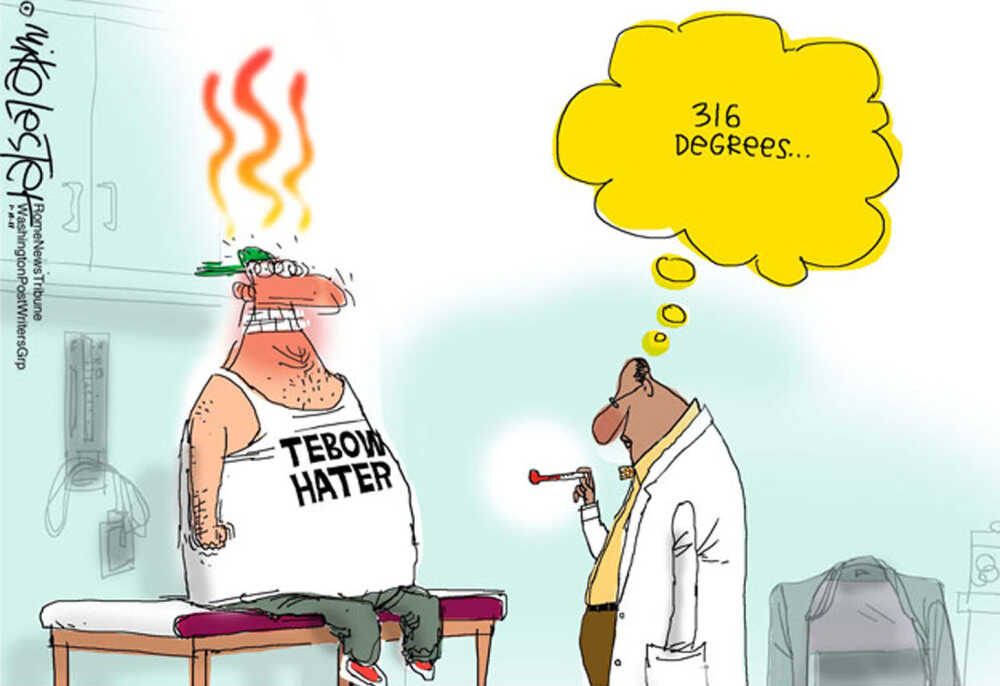 Double Take 'Toons: Tebow For Two? : NPR