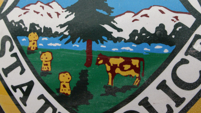 Vermont Inmates Hide Image Of Pig On Police Decals : The Two-Way : NPR