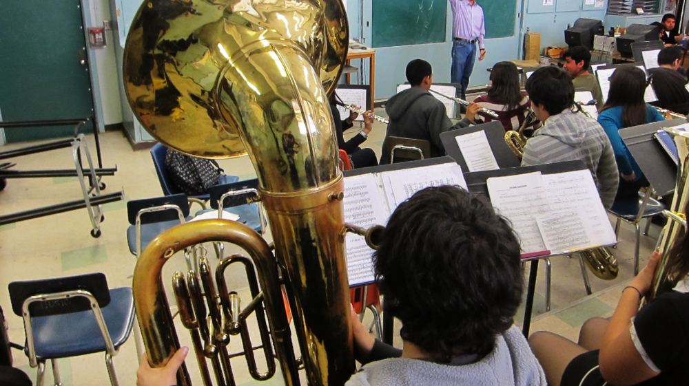 Hold On To Your Tuba: Brass Bandits Hit L.A. Schools : NPR