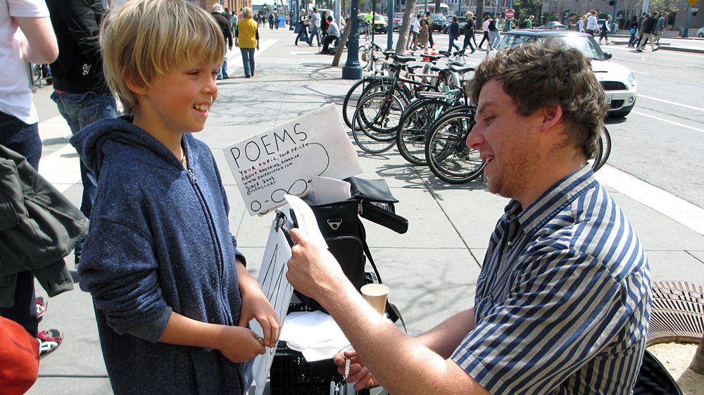 A Poem Store Open For Business, In The Open Air : NPR