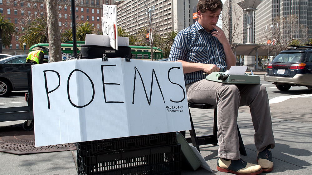 A Poem Store Open For Business, In The Open Air : NPR