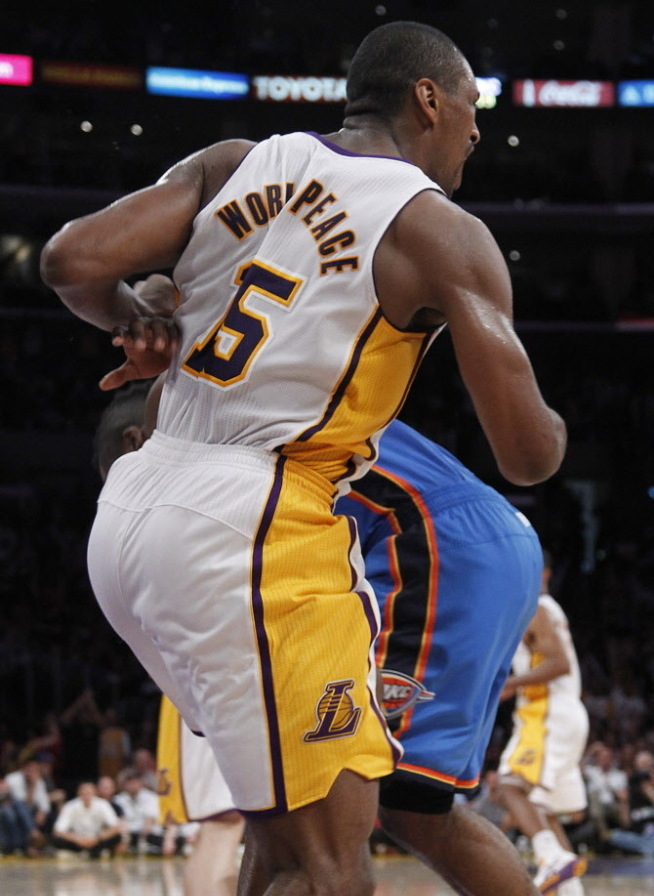 NBA's World Peace Gets Seven-Game Suspension For Elbowing Opponent ...
