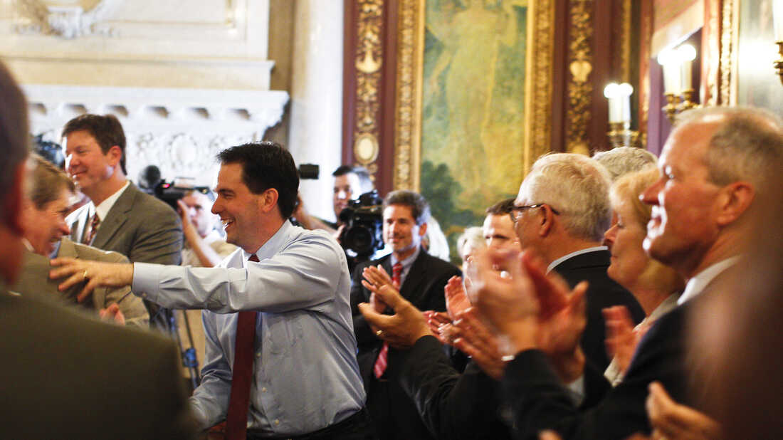 Walker Moves Forward As The Right's Newest 'Hero' : NPR