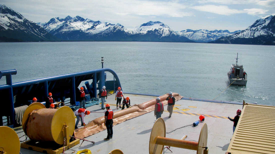 Ahead Of Alaska Drilling, Shell Practices Cleaning Up : NPR