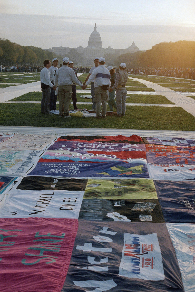 Pieces Of AIDS Quilt Blanket Nation's Capital : NPR