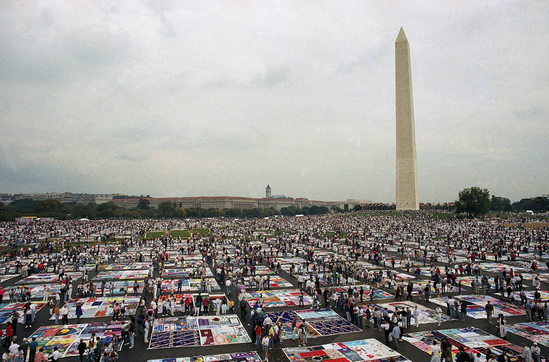 Pieces Of AIDS Quilt Blanket Nation's Capital : NPR