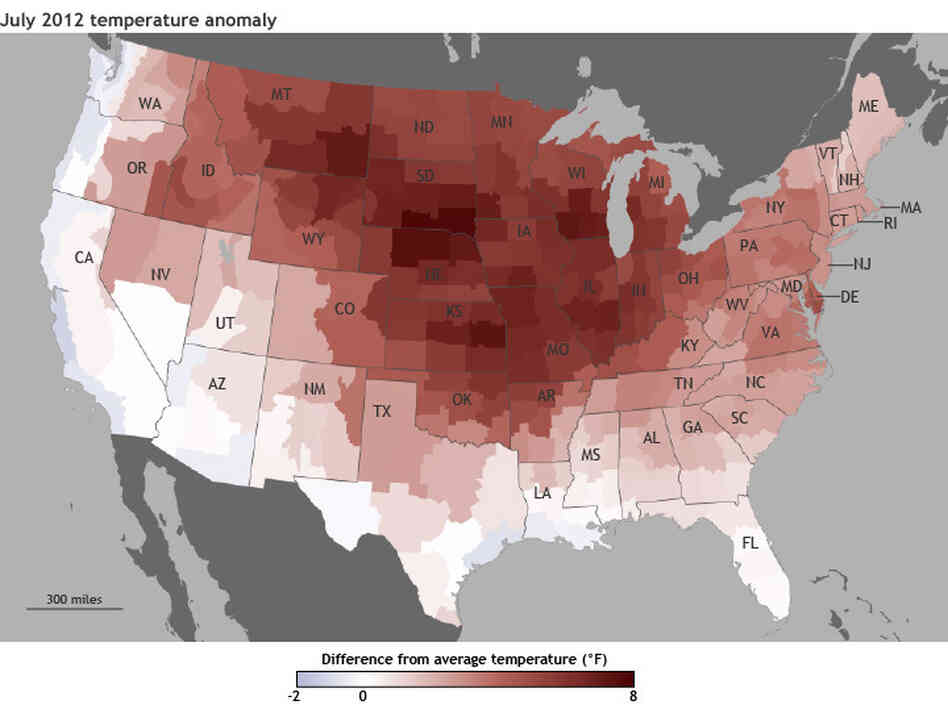 How Hot Was It? July Was Warmest Month On Record For U.S. : The Two-Way ...