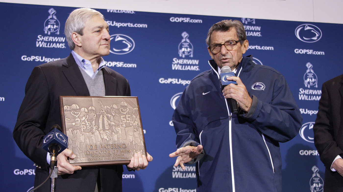 Former Penn State President Launches 'Full-Throttle Defense' : The Two ...