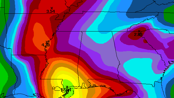 How Much Rain Will Hurricane Isaac Dump? Have A Look At This Map : The ...