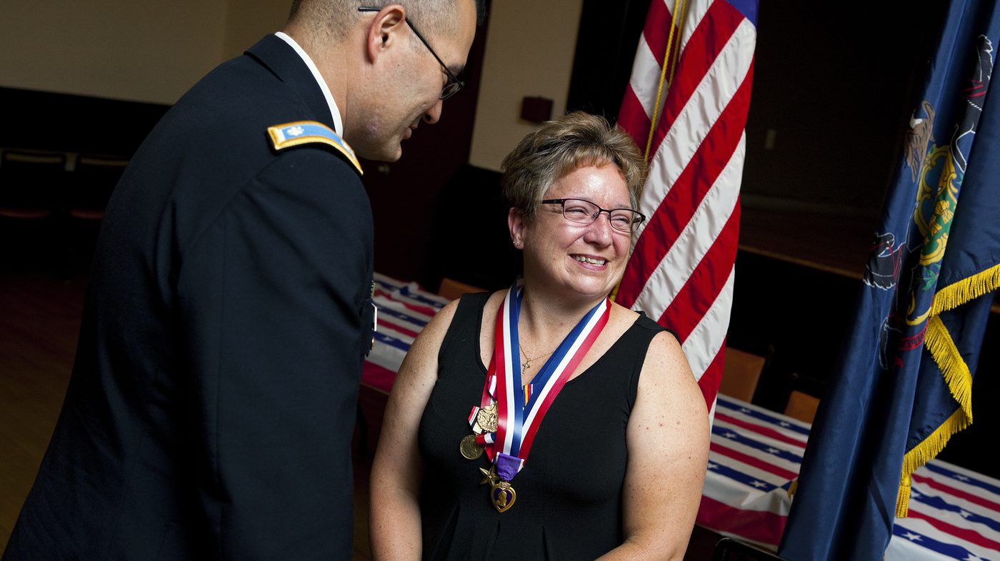 Once Denied A Purple Heart, A Soldier Gets Her Medal : NPR