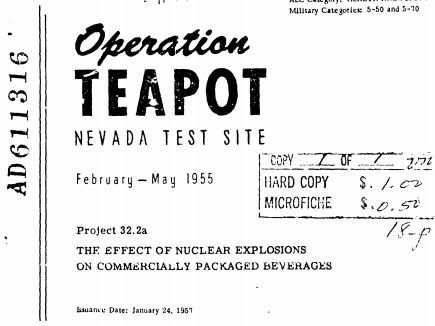 U.S. Explodes Atomic Bombs Near Beers To See If They Are Safe To Drink ...