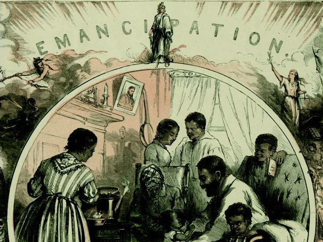 Emancipation Proclamation Drawing Abraham Lincoln Signing The