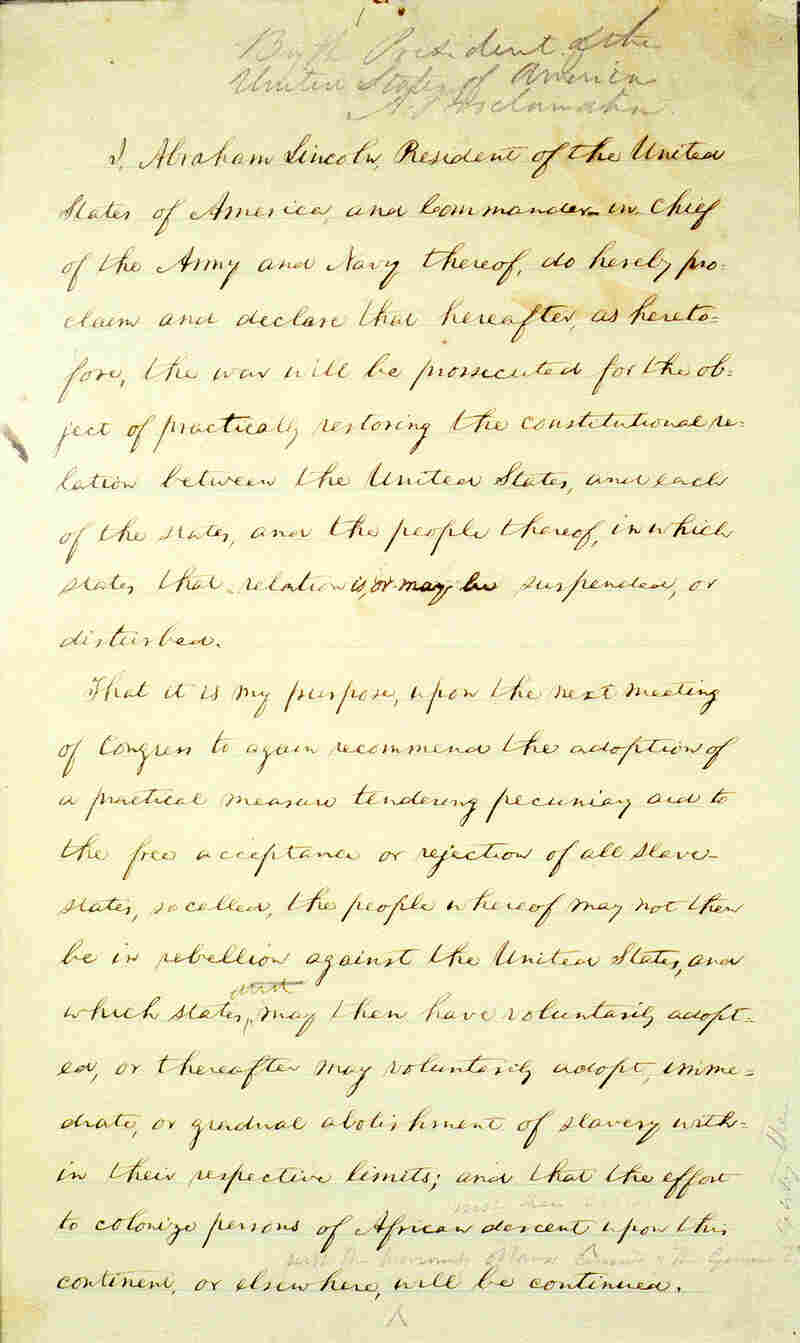 Harlem Hosts First Strokes Of Emancipation : NPR