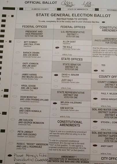 Economist-Approved Fake Presidential Candidate Gets One Vote : Planet ...