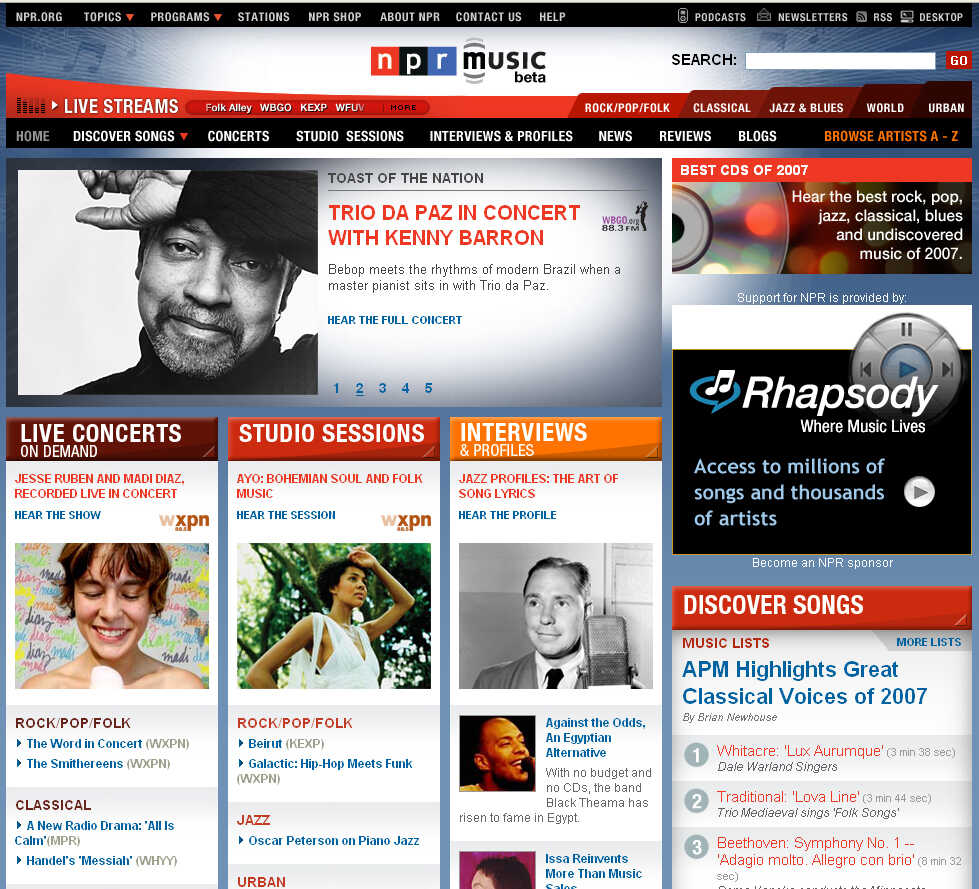 NPR Music Celebrates Five Years : NPR Extra : NPR