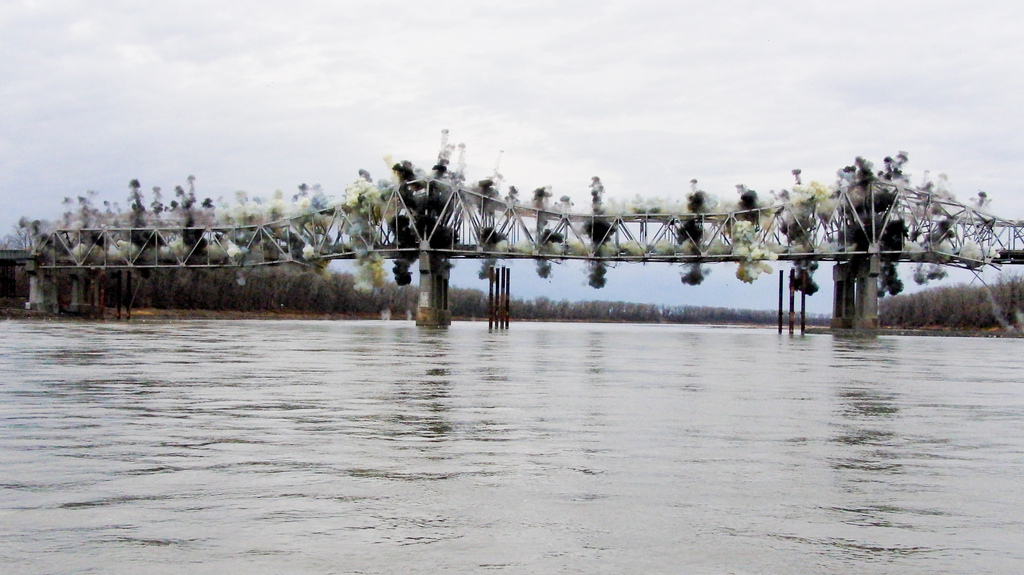 VIDEO: Missouri Bridge Blows Up Real Good (On Purpose) : The Two-Way : NPR