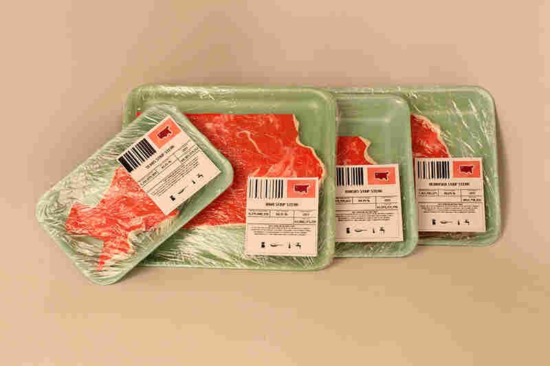 Artist's State-Shaped Steaks Explore Beef's Origins : The Salt : NPR